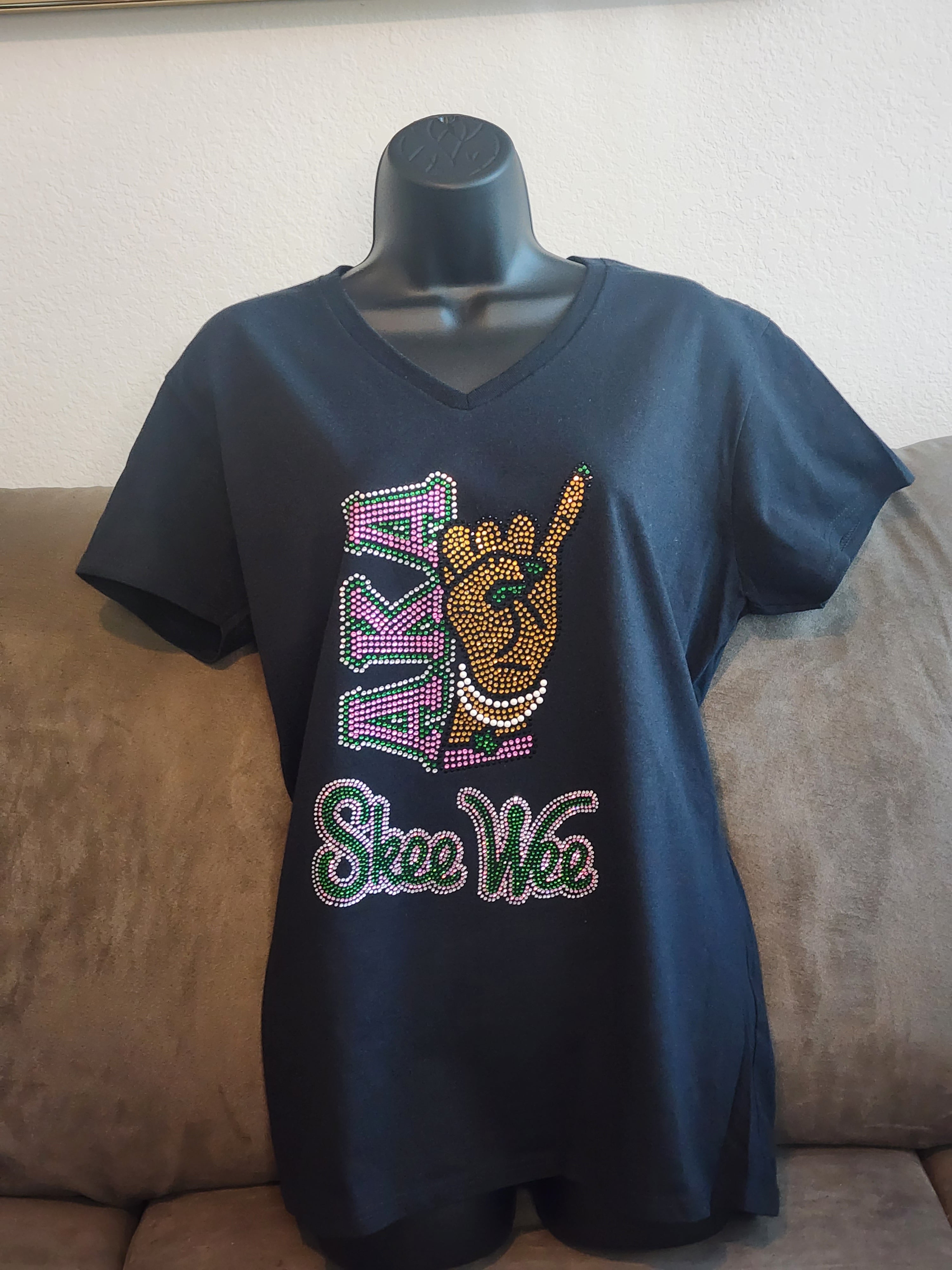 AKA Skee Wee Rhinestone Bling Design – PMG Angel Creations